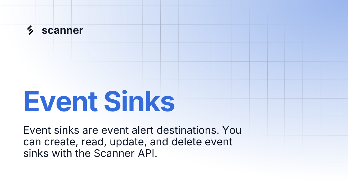 Event Sinks | scanner
